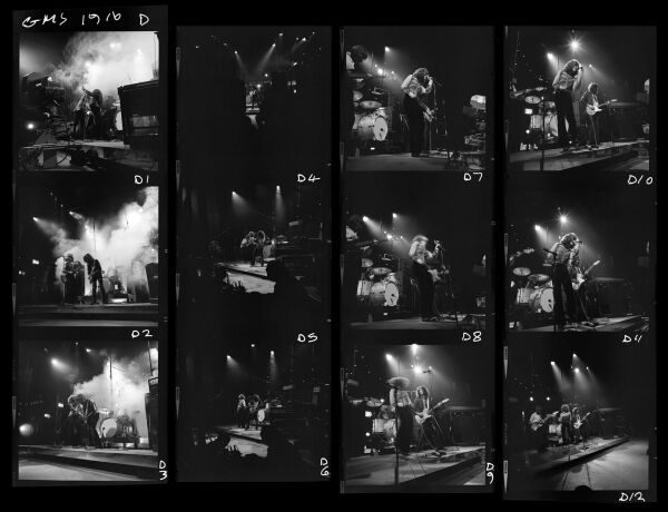 Led Zeppelin : Contact sheet: GM_LZ_1916D | Iconic Licensing