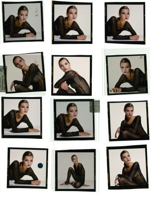 Kate Moss : Contact sheet: MossK_contact_002 | Iconic Licensing