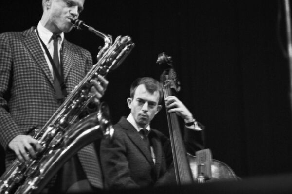 Bill Crow and Gerry Mulligan : Photograph: TW_BICinGM004 | Iconic Licensing